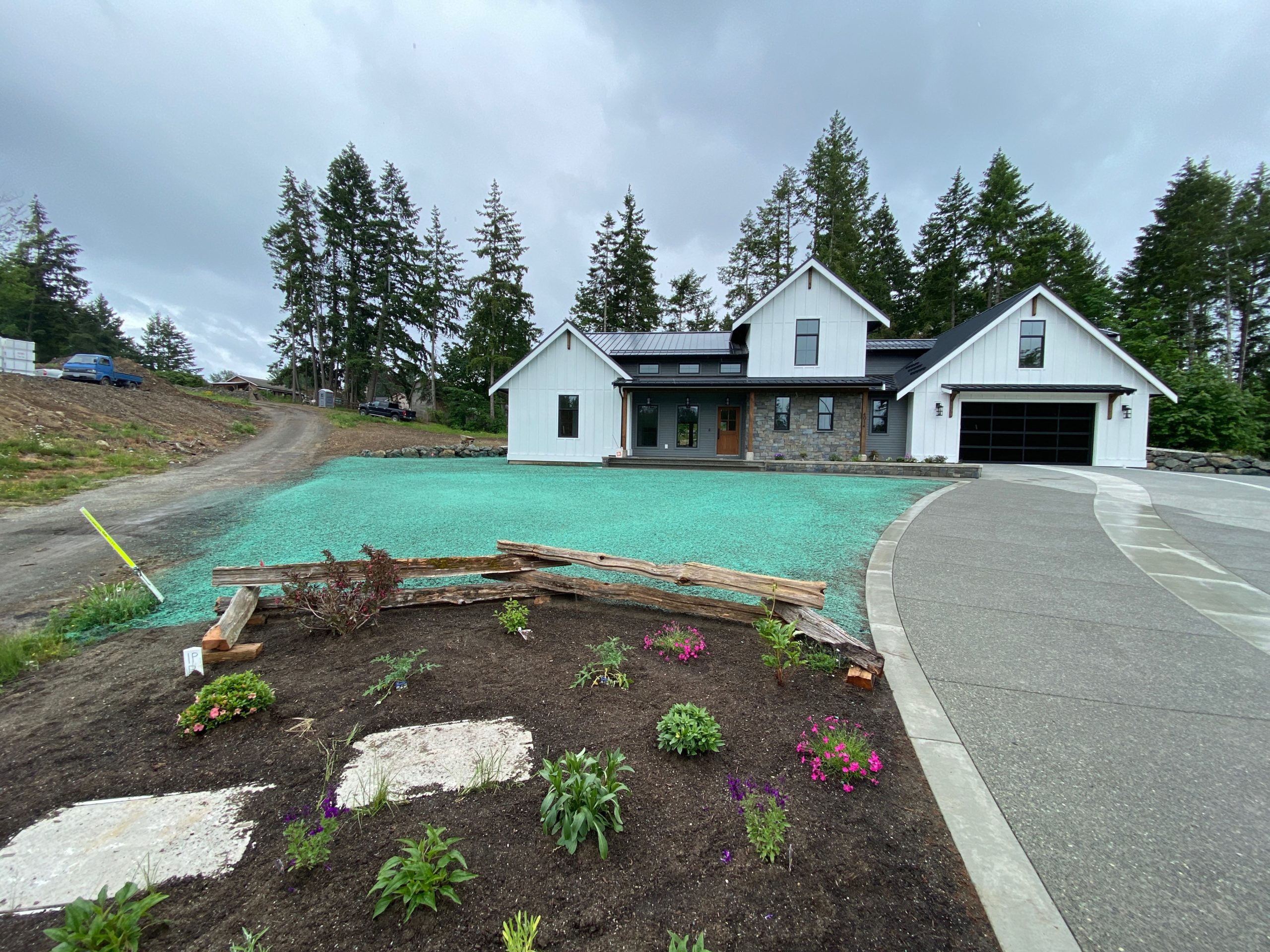 Residential Hydroseed Lawn - Island Irrigation